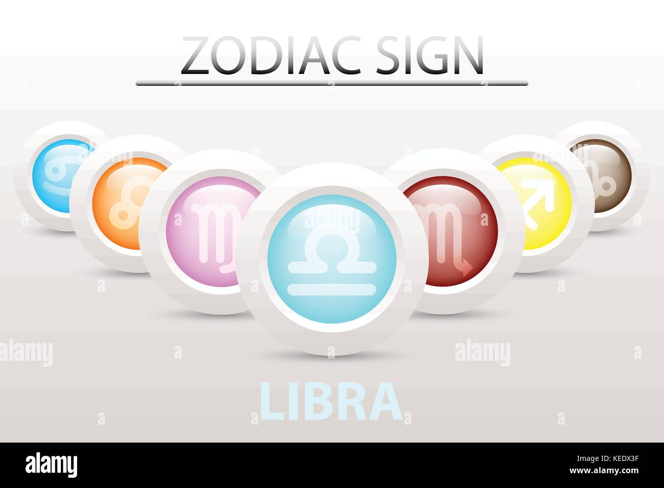 Horoscope astrology zodiac sign symbol of Libra on sequence with 3d ...
