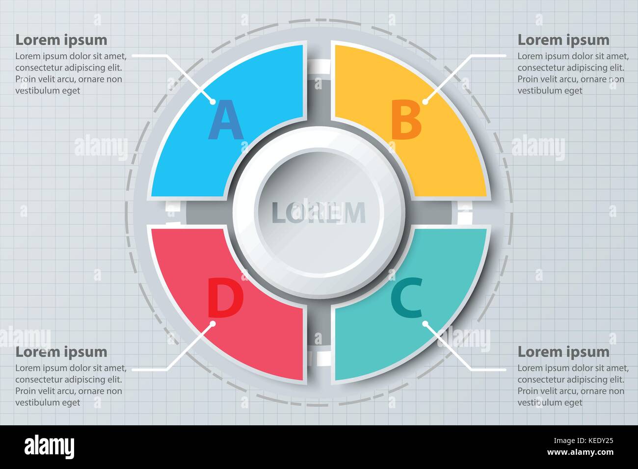 Pie chart in web layout Stock Vector Images - Alamy