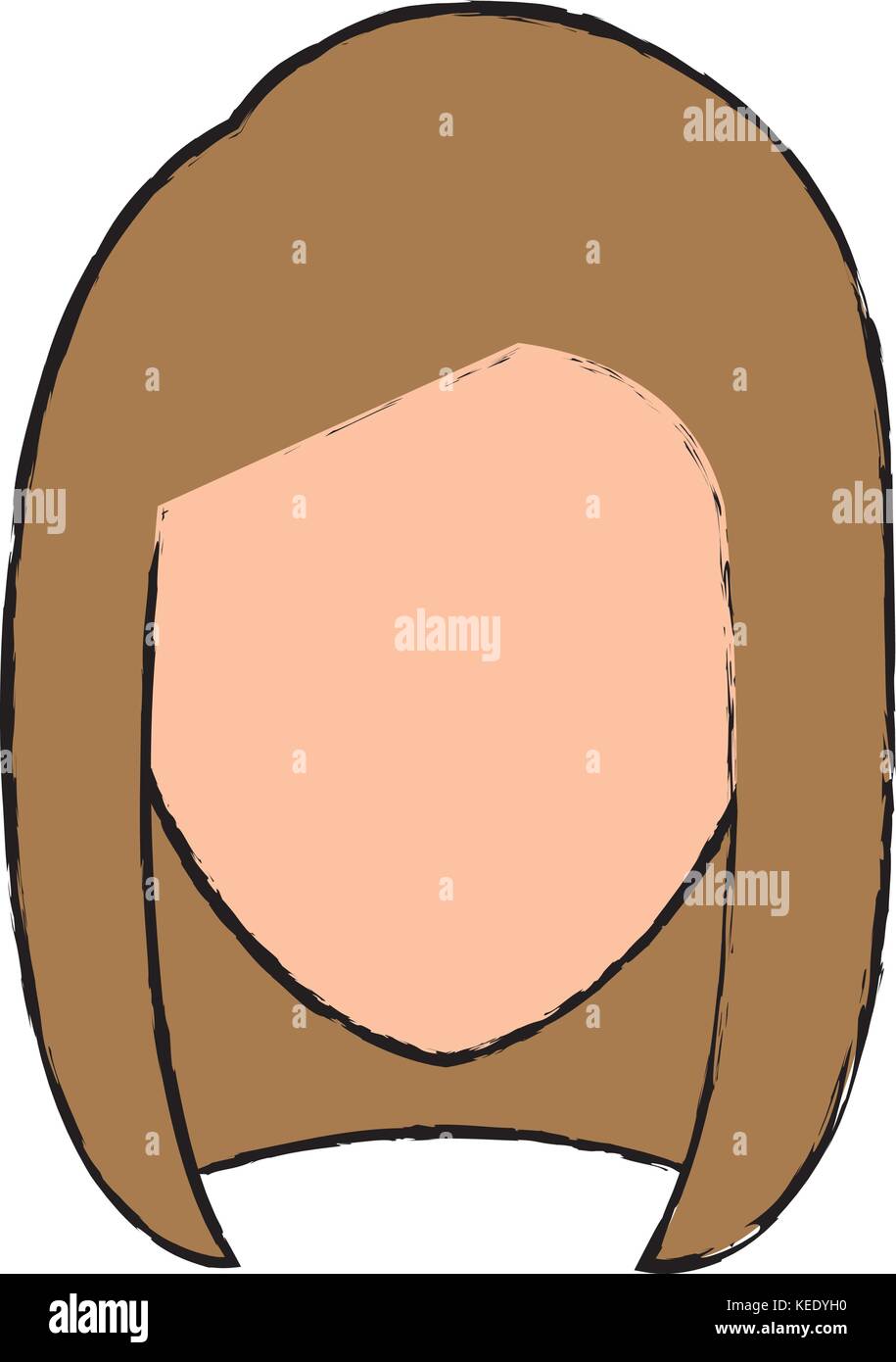 beautiful woman head avatar character vector illustration design Stock ...