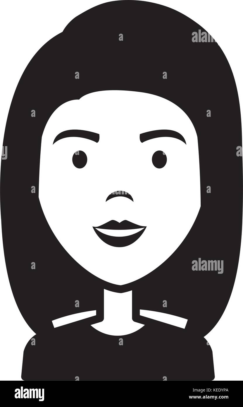 beautiful woman avatar character vector illustration design Stock ...