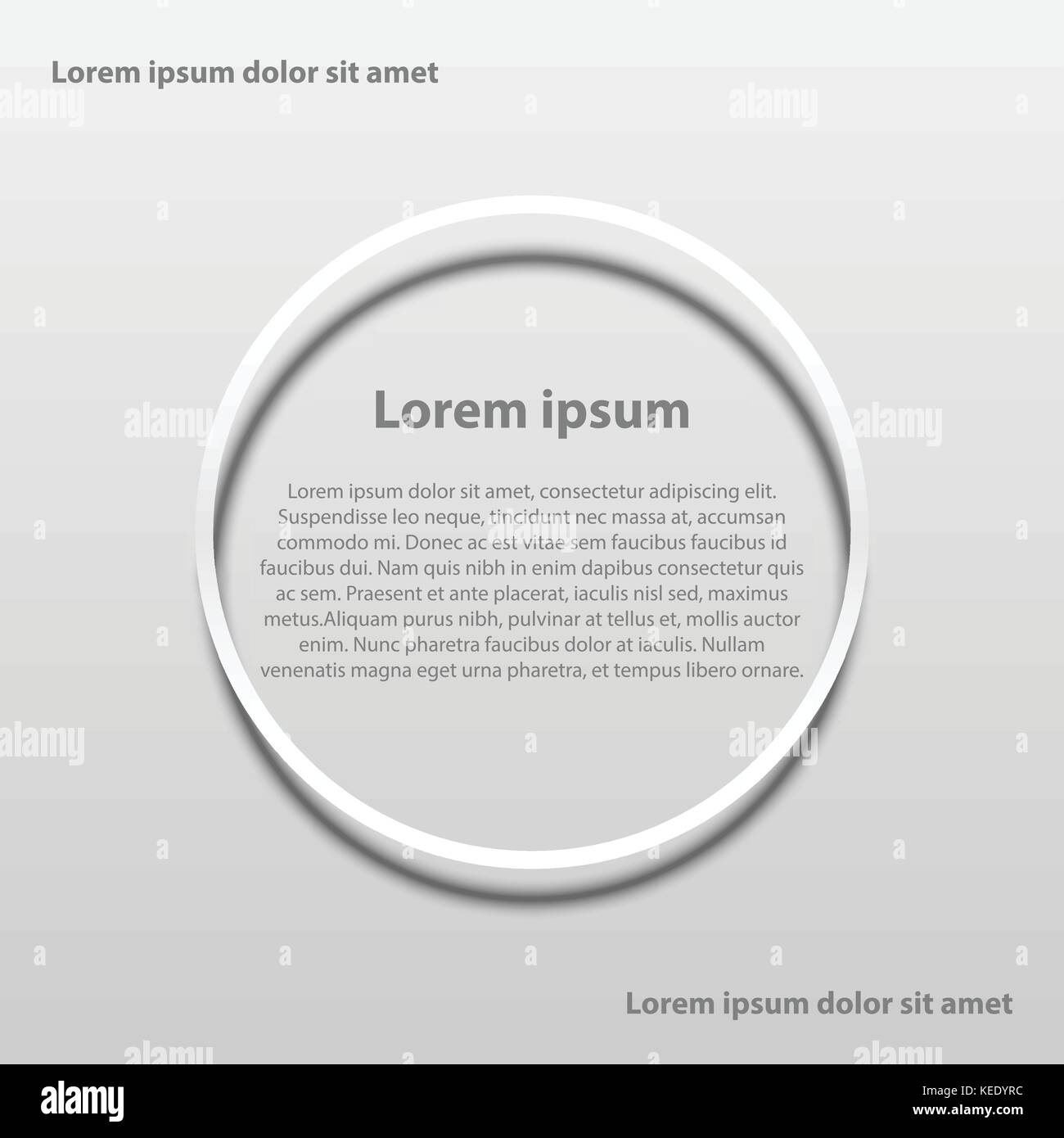 Simple white 3D ring circle for website presentation cover poster ...