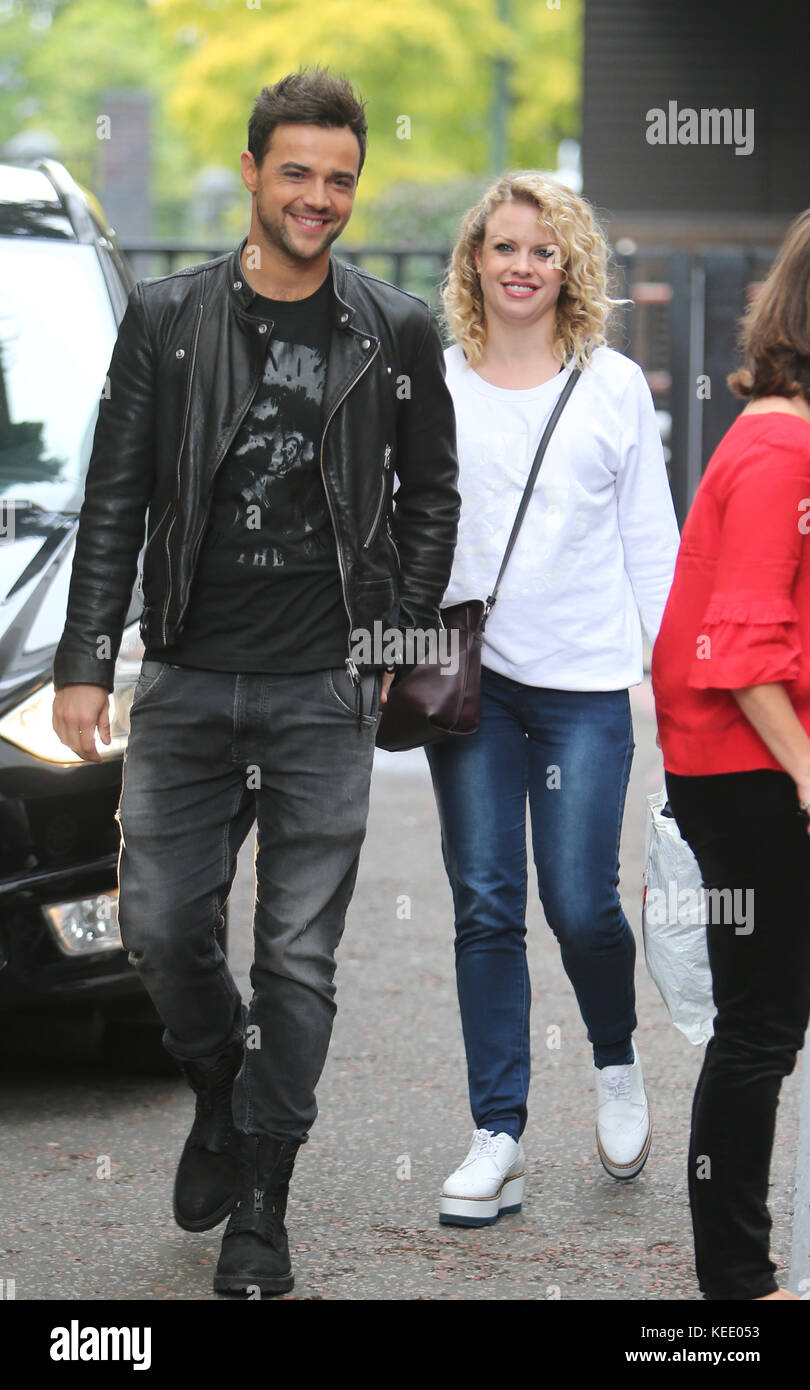 Joanne Clifton and Ben Adams outside ITV Studios Featuring: Joanne ...
