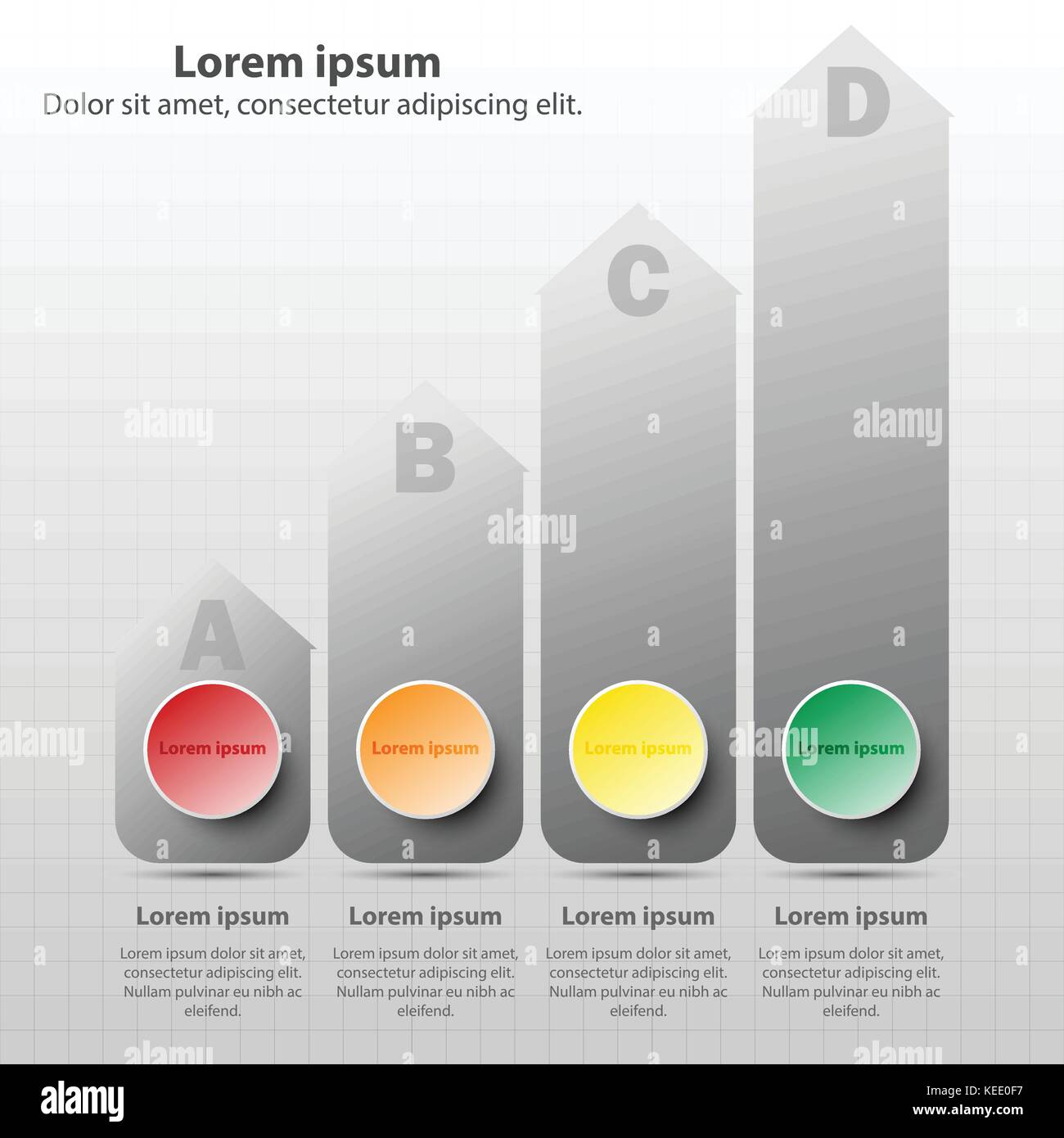Coloful paper 3d circle with black bar graph for website presentation ...