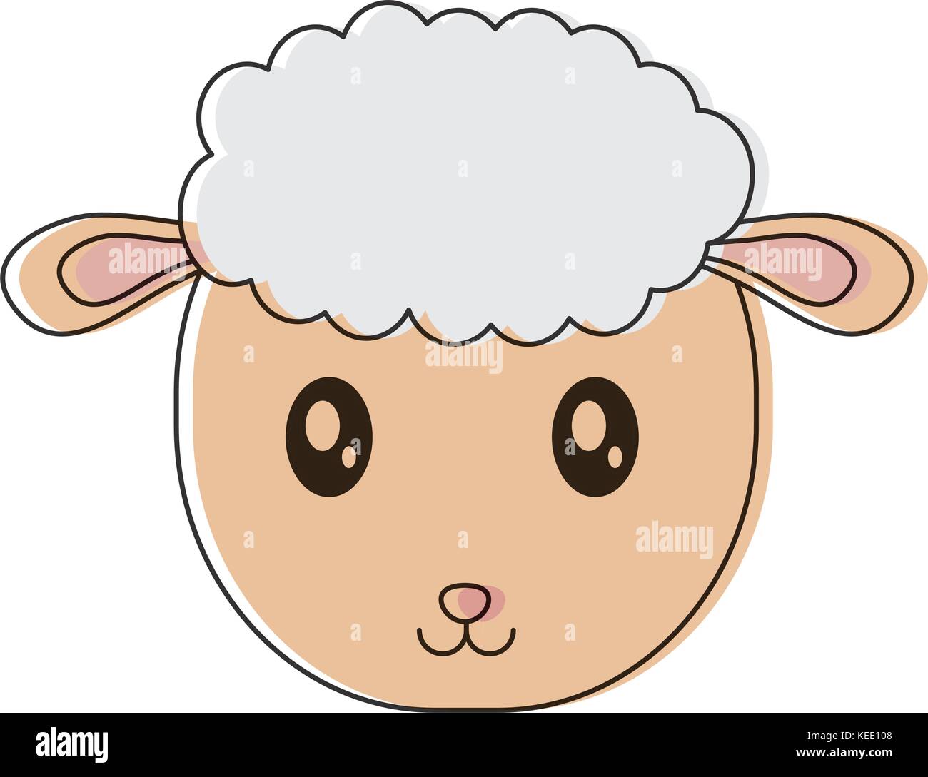 Sheep Face Cartoon