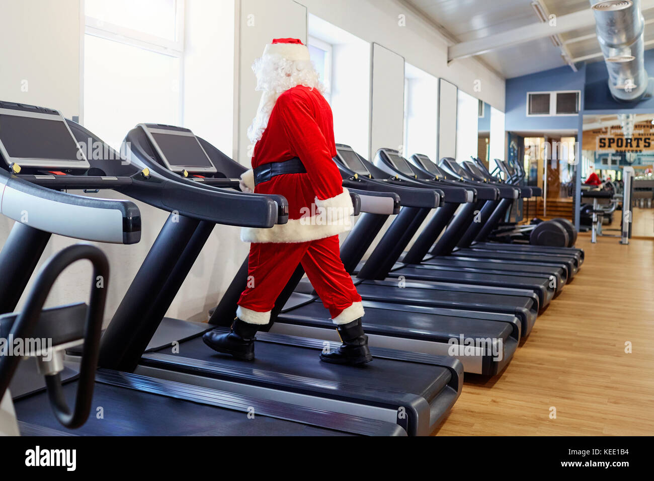 Santa claus doing exercises hi-res stock photography and images - Alamy