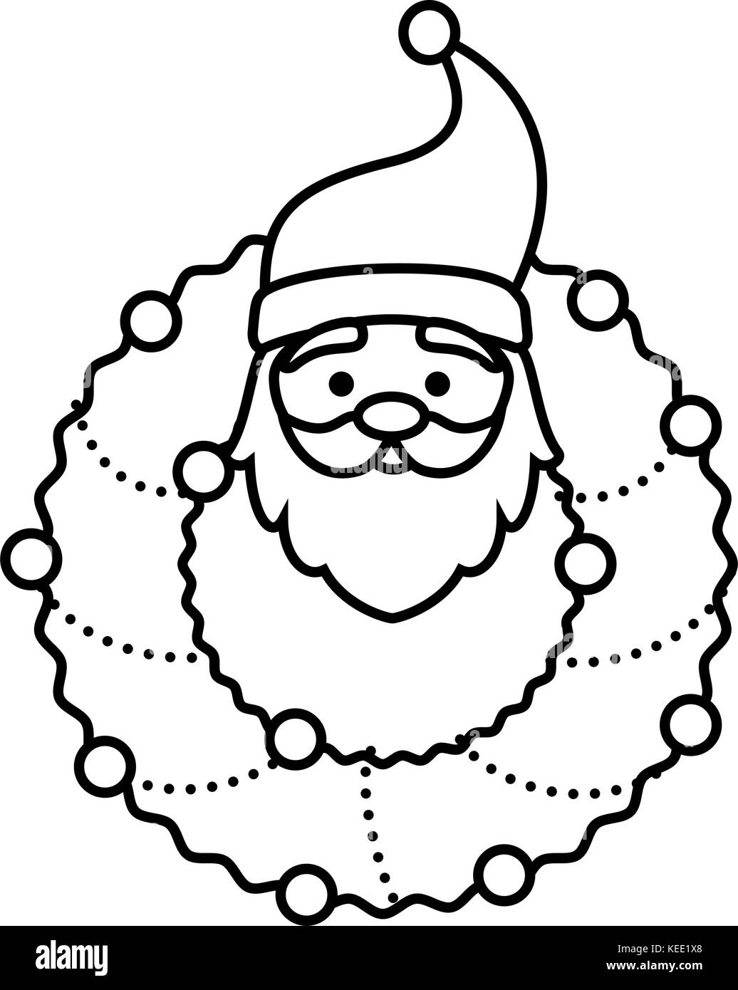 crown with cute santa claus character vector illustration design Stock ...