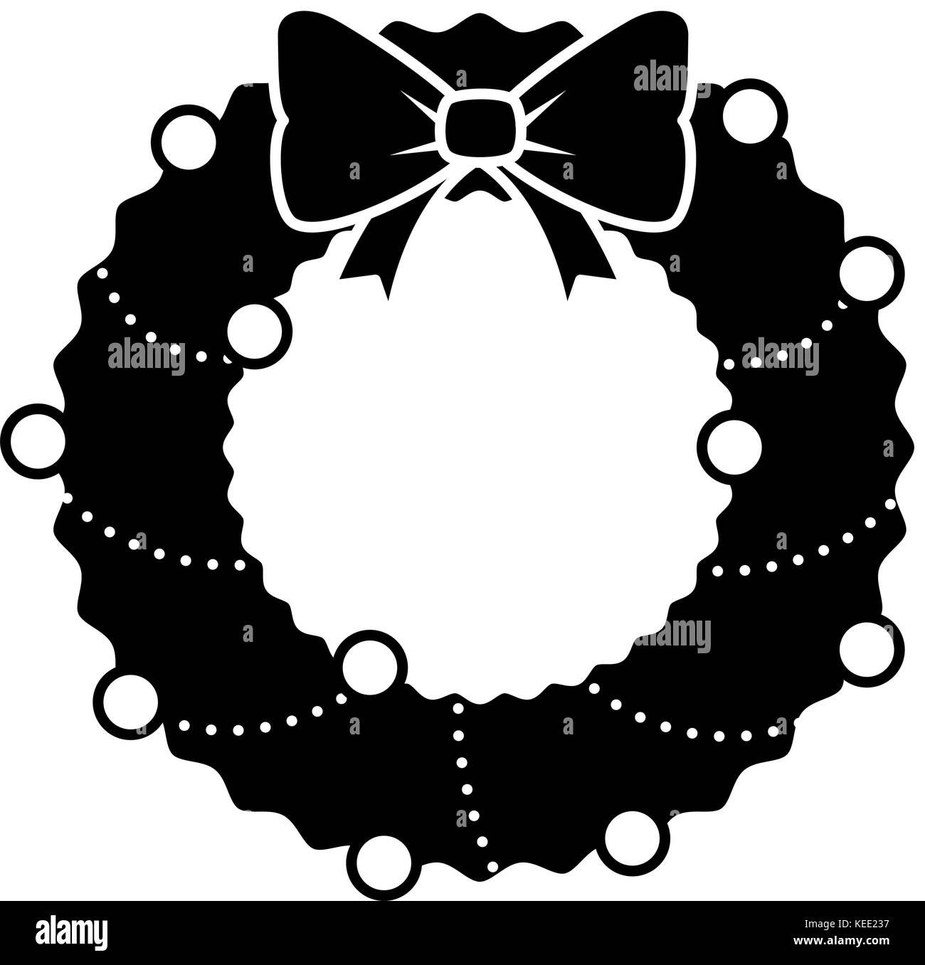 merry christmas wreath crown vector illustration design Stock Vector ...
