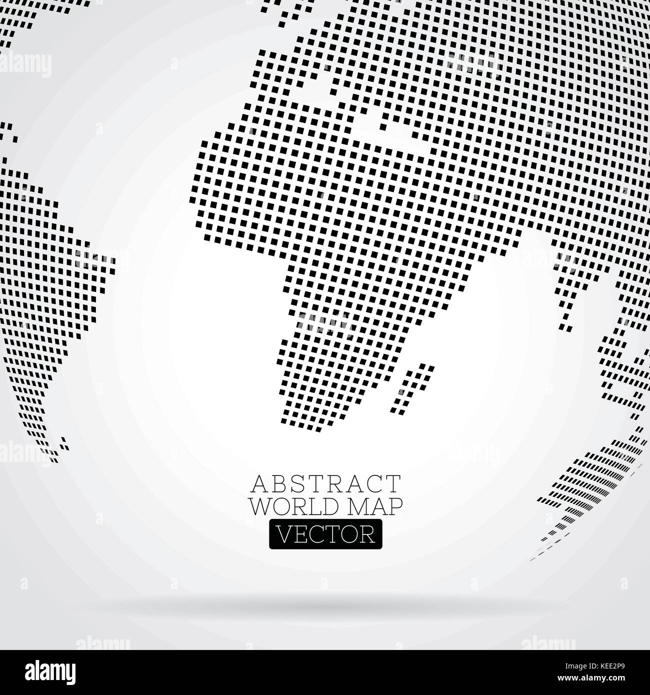 Pixel world map made from small squares Stock Vector Image & Art - Alamy