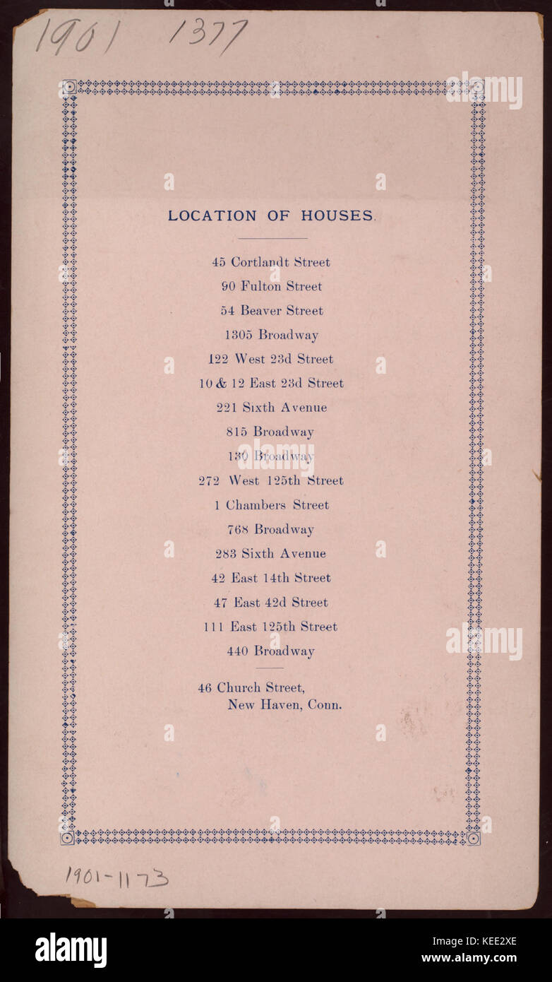DAILY MENU (held by) CHILDS' LUNCH ROOM (at) 130 BROADWAY, (NEW YORK ...