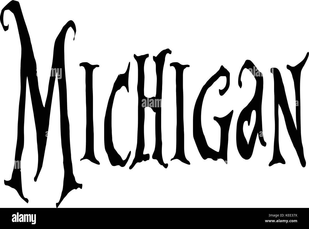 Michigan text sign illustration on White background Stock Vector Image ...
