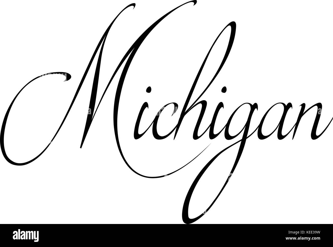 Michigan text sign illustration on White background Stock Vector Image ...