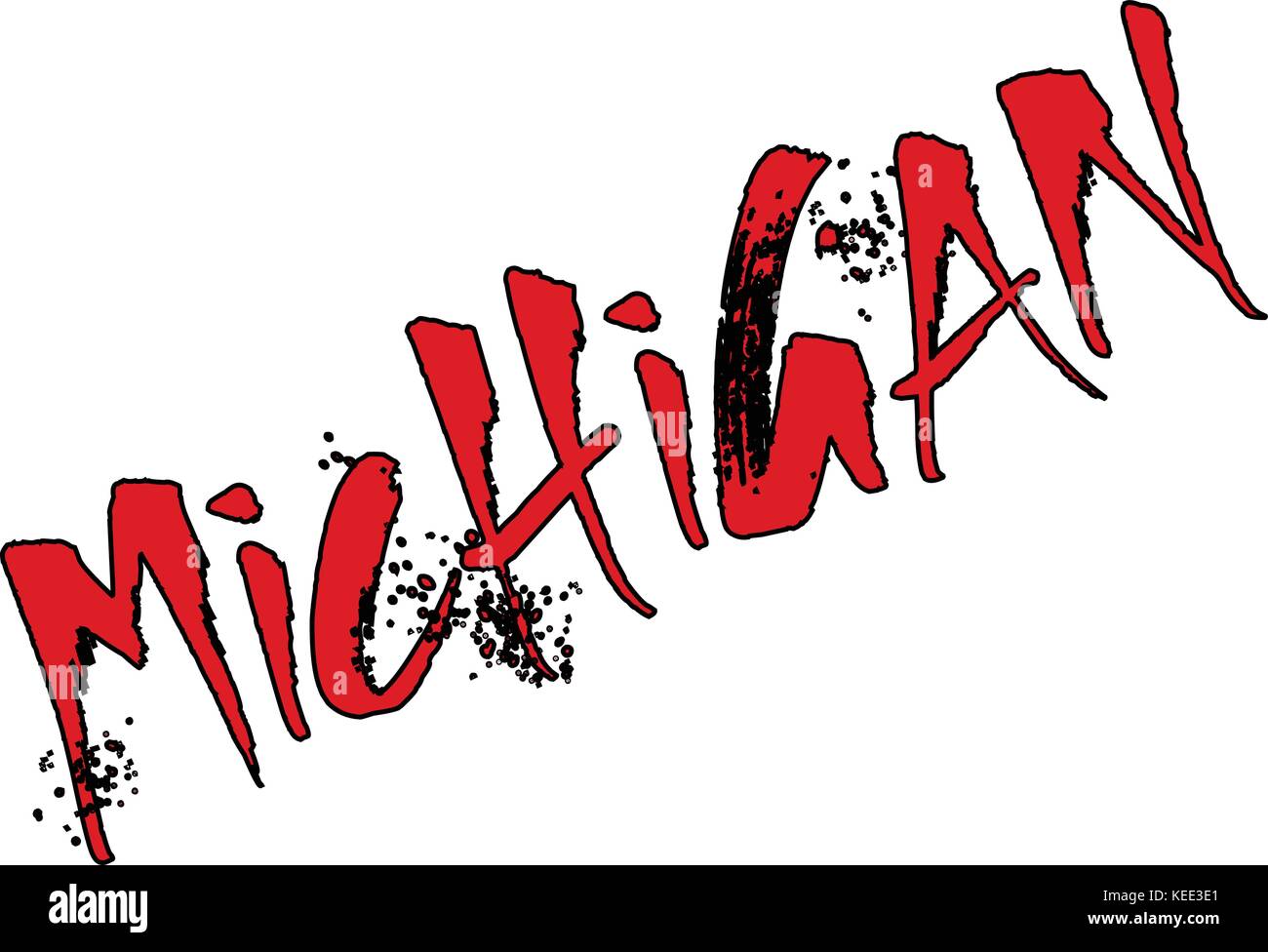 Michigan text sign illustration on White background Stock Vector Image ...