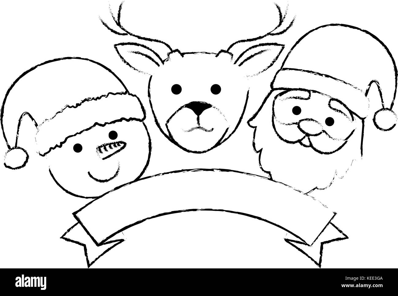group of Christmas characters Stock Vector Image & Art - Alamy