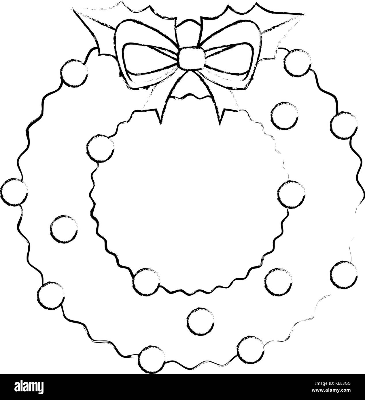 merry christmas wreath crown Stock Vector Image & Art - Alamy