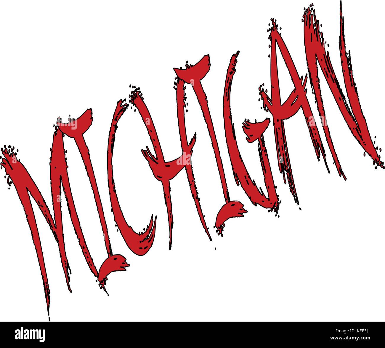 Michigan text sign illustration on White background Stock Vector Image ...