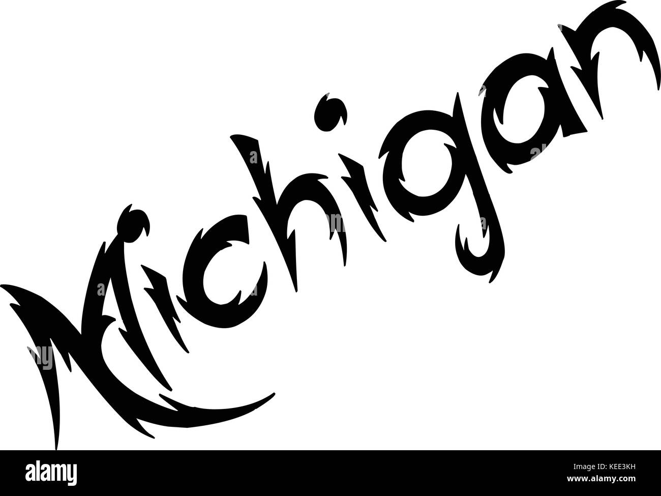 Michigan text sign illustration on White background Stock Vector Image ...