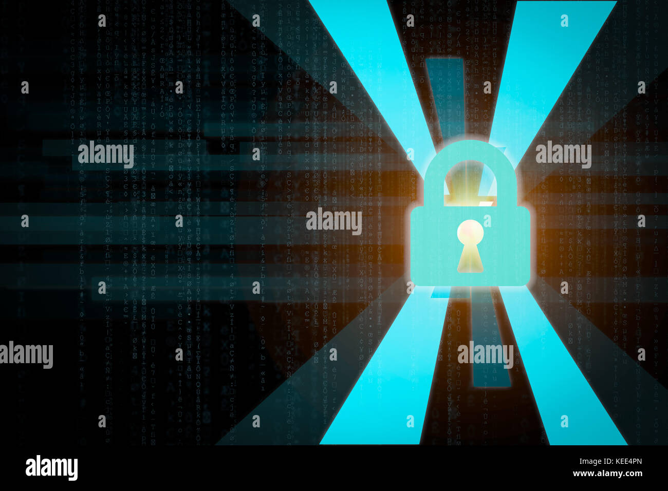 Cybernetic lock background as concept of cyber security Stock Photo - Alamy