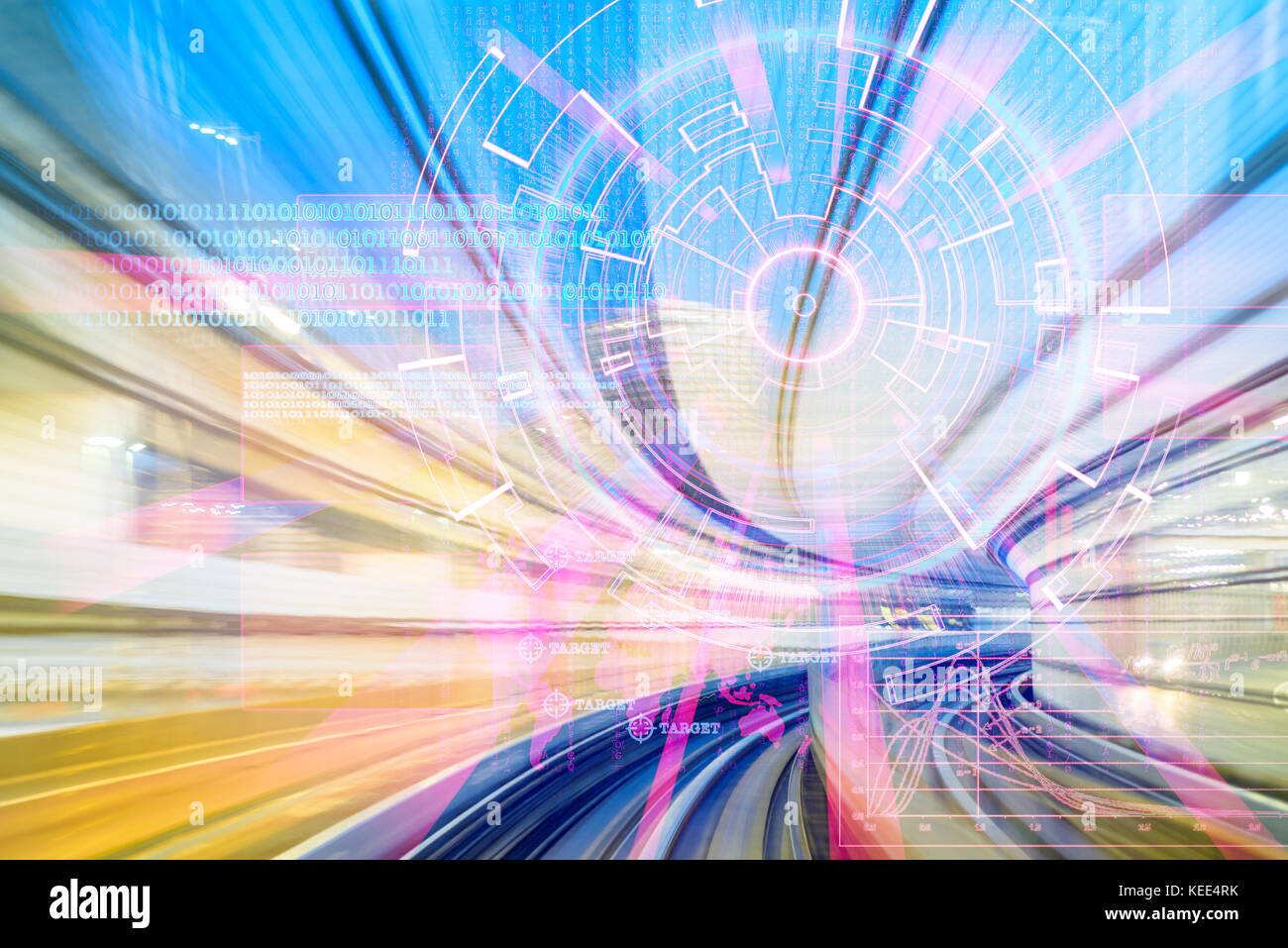 cyber red laser target on a speed concept Stock Photo - Alamy