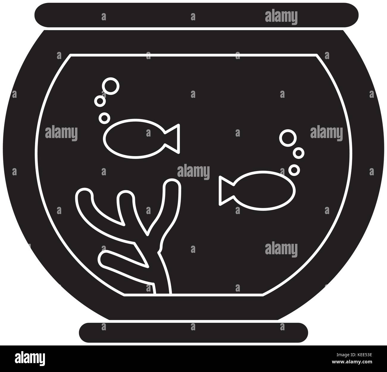 Fish in bowl Stock Vector Image & Art - Alamy