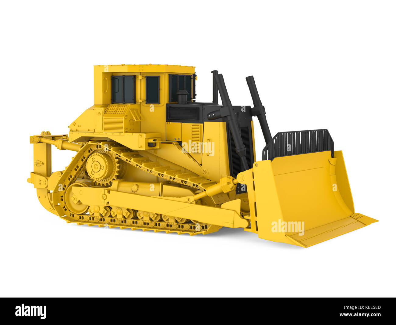 Yellow Bulldozer Isolated Stock Photo - Alamy