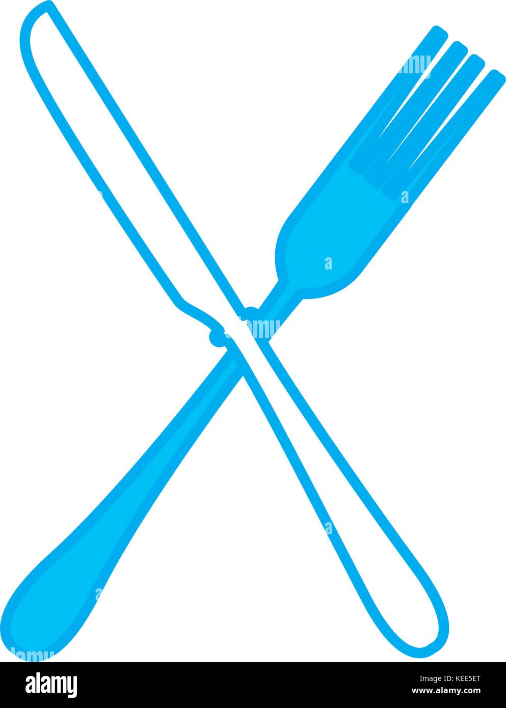 Crossed cutlery Stock Vector Images - Alamy