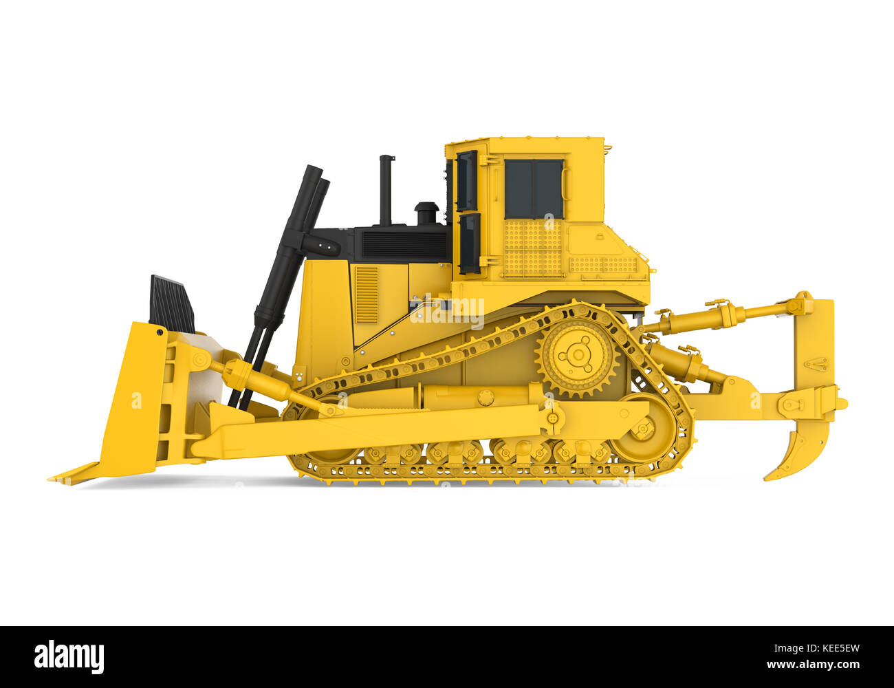 Yellow Bulldozer Isolated Stock Photo - Alamy