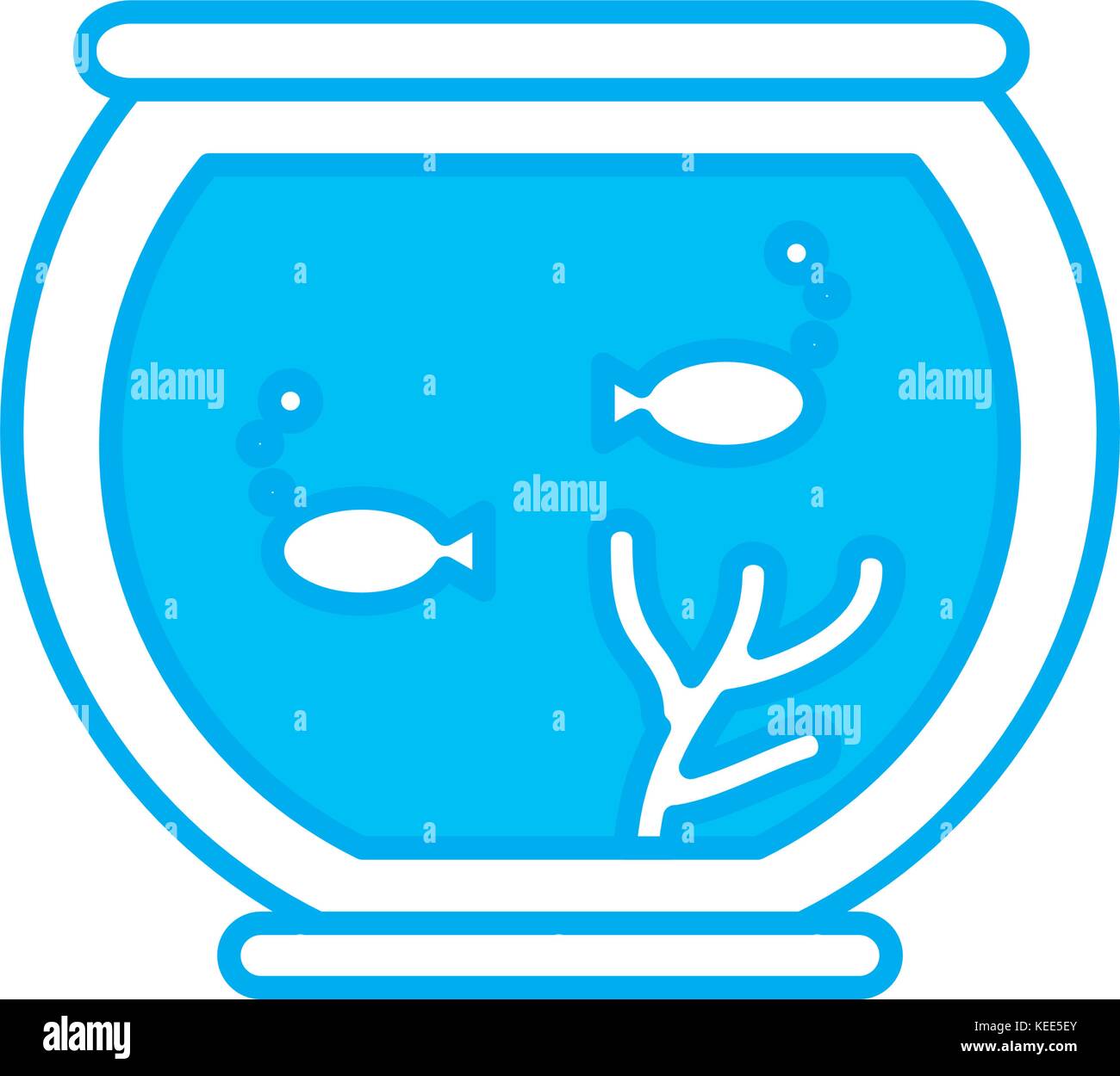 Tropical fishes swim in aquarium Stock Vector Images - Alamy