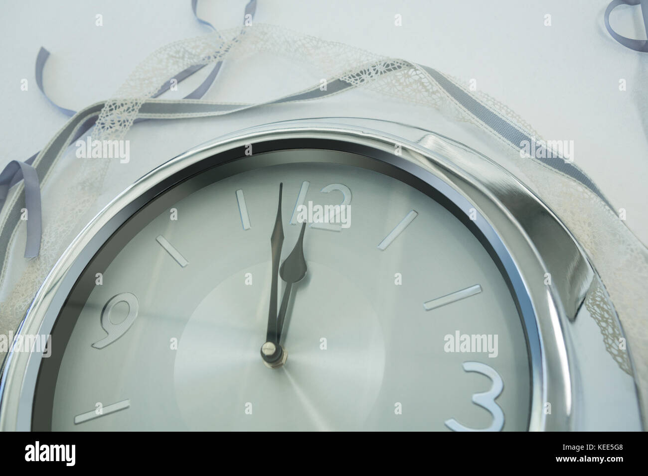 Clock hands reaching 12 clock midnight on new year 2018 Stock Photo - Alamy