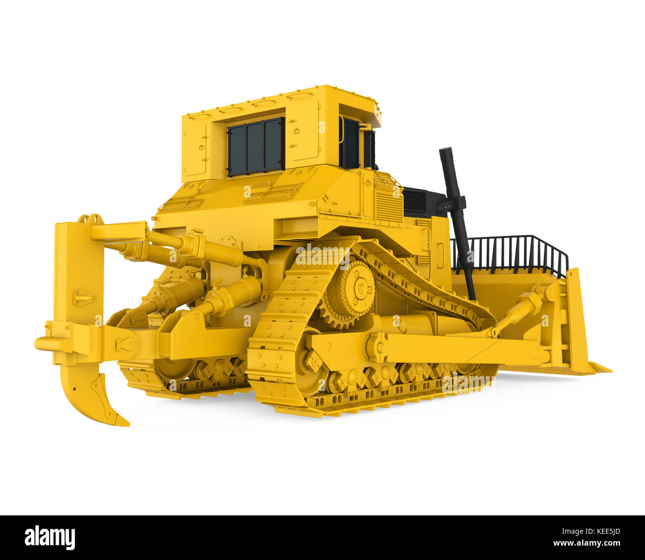 Yellow Bulldozer Isolated Stock Photo - Alamy