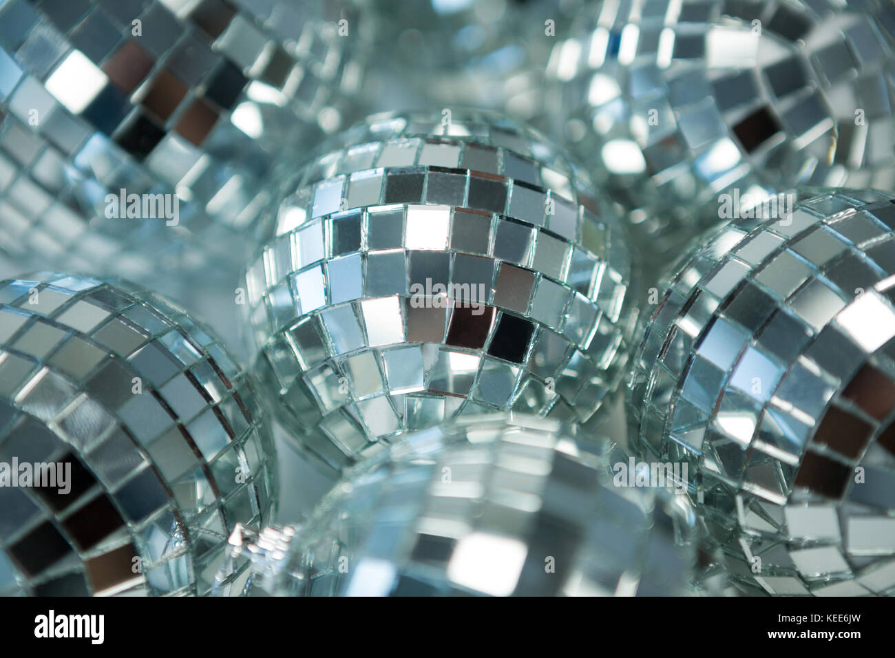 Close-up of mirror balls Stock Photo - Alamy
