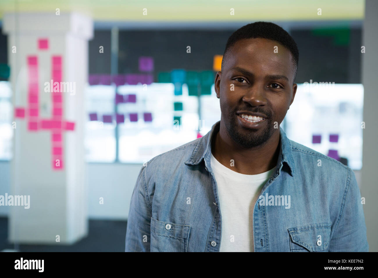 Portrait of Male executive standing in office Stock Photo - Alamy