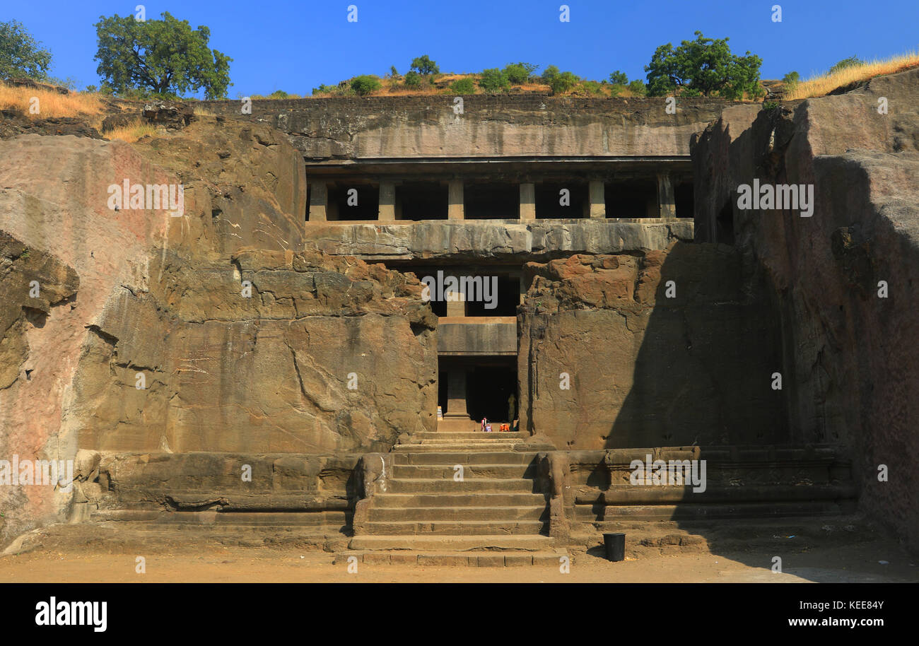 Ellora cave temples Stock Photo - Alamy