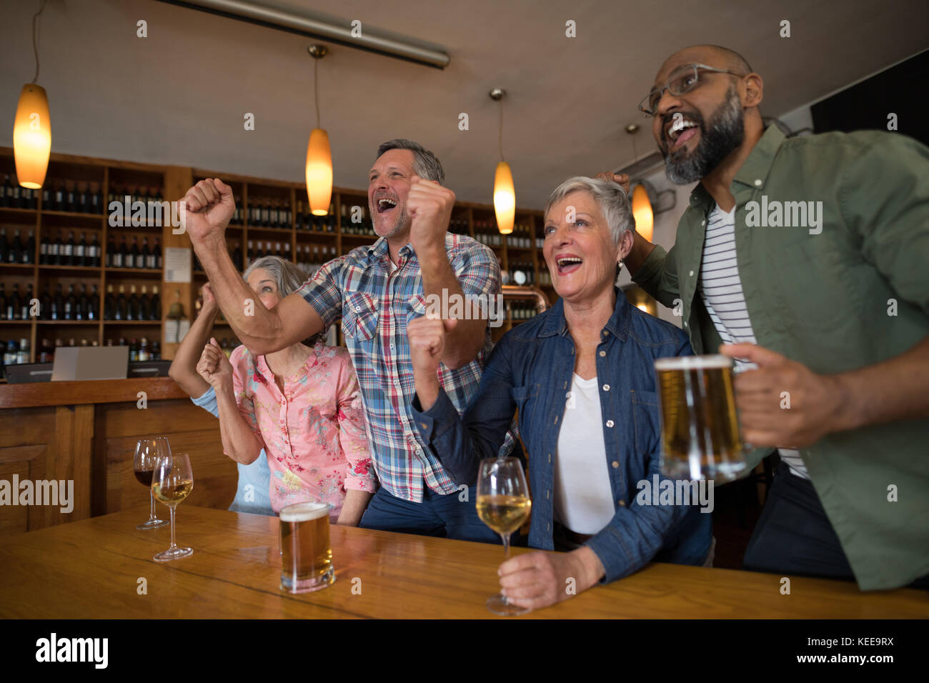 Excited man bar hi-res stock photography and images - Alamy