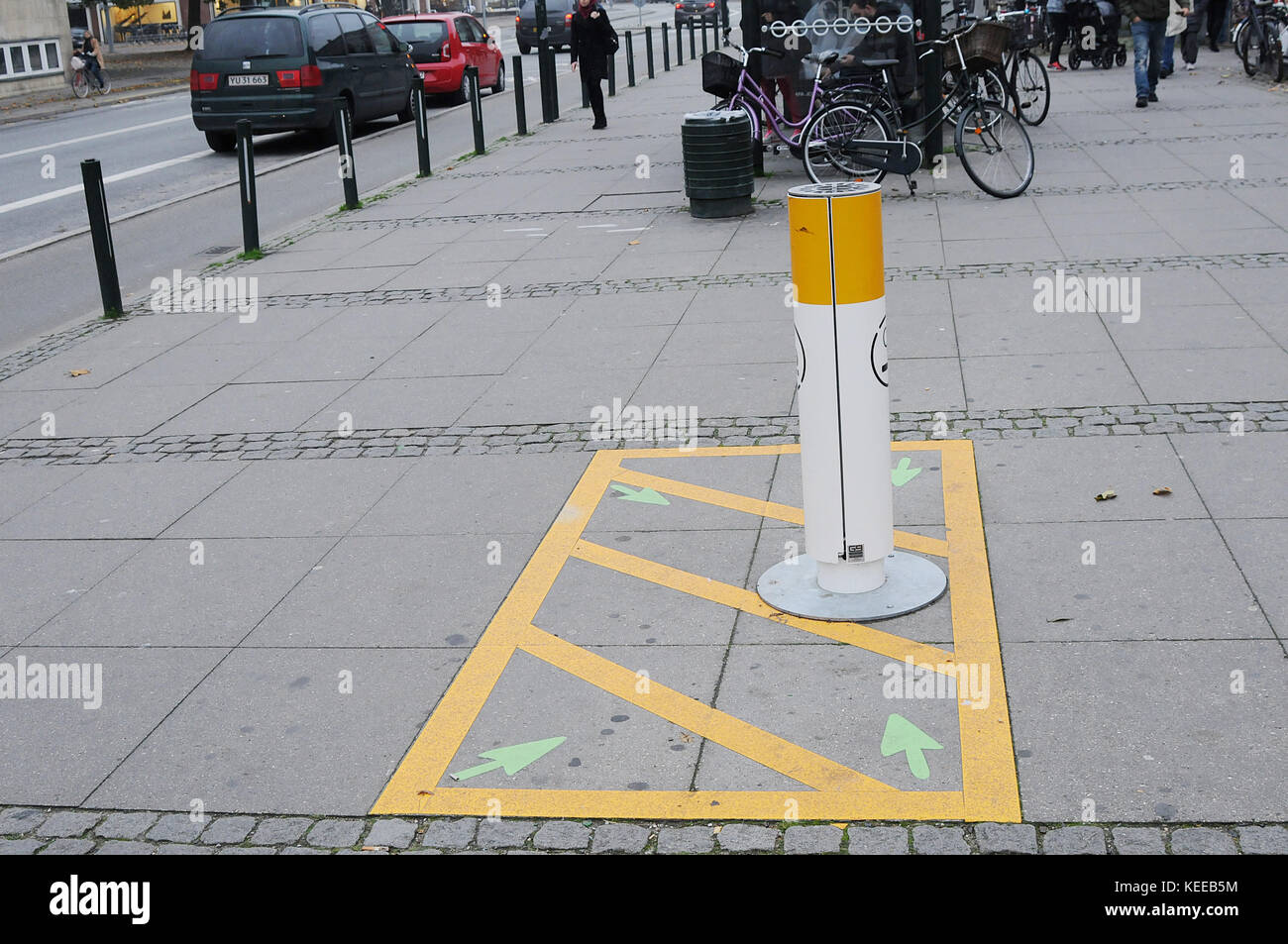Copenhagen /Denmark - 20.October 2017. Reservee smoking place for ...