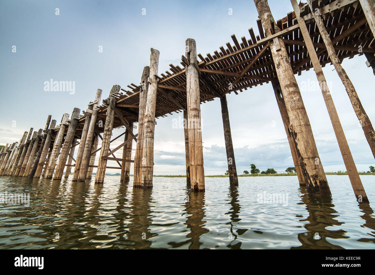 Famous U-Bein bridge in Amarapura near Mandalay, Myanmar Stock Photo ...