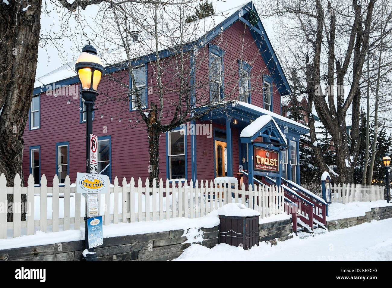 Twist Restaurant, Breckenridge, Colorado USA Stock Photo - Alamy