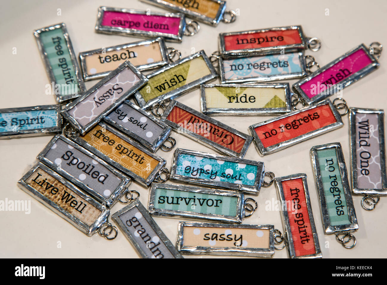 Display of word sticks, Marigolds Farmhouse Funk & Junk (antiques store ...