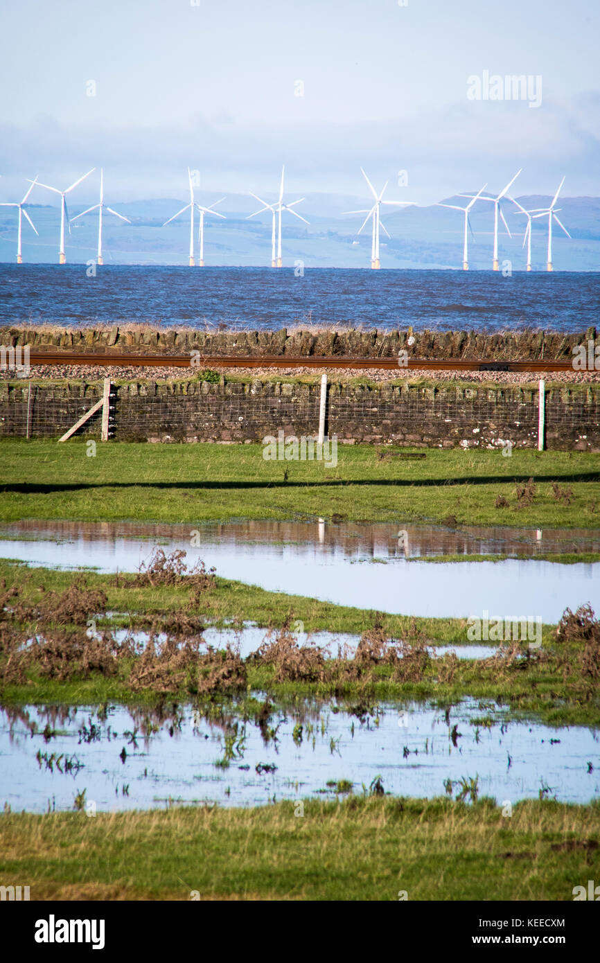 Stock Photo - Robin Rigg East and West Wind Farms are the first ...