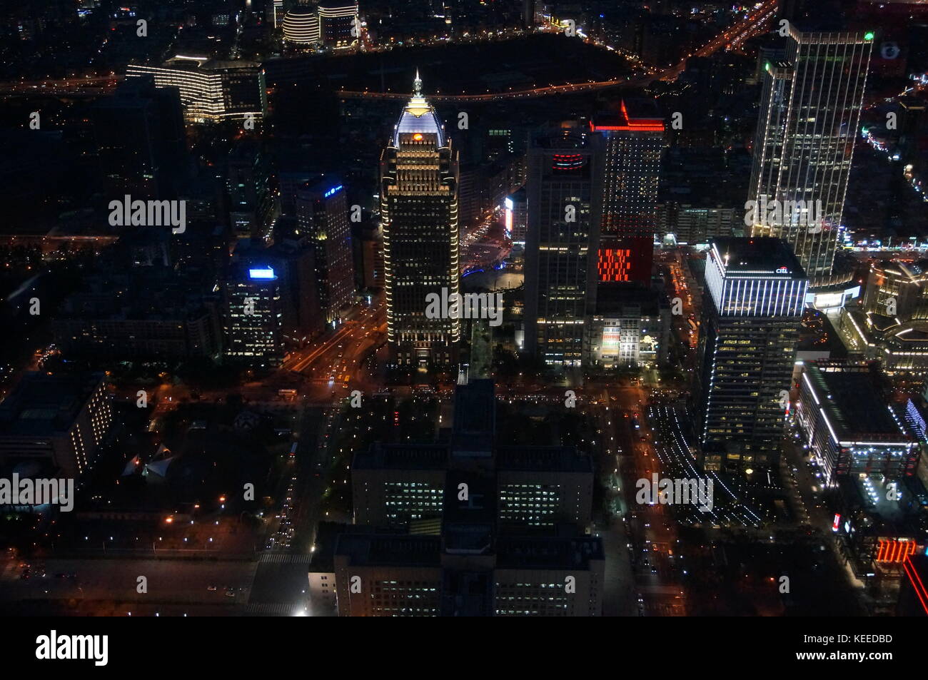 Brightly lighted up skyline Stock Photo - Alamy