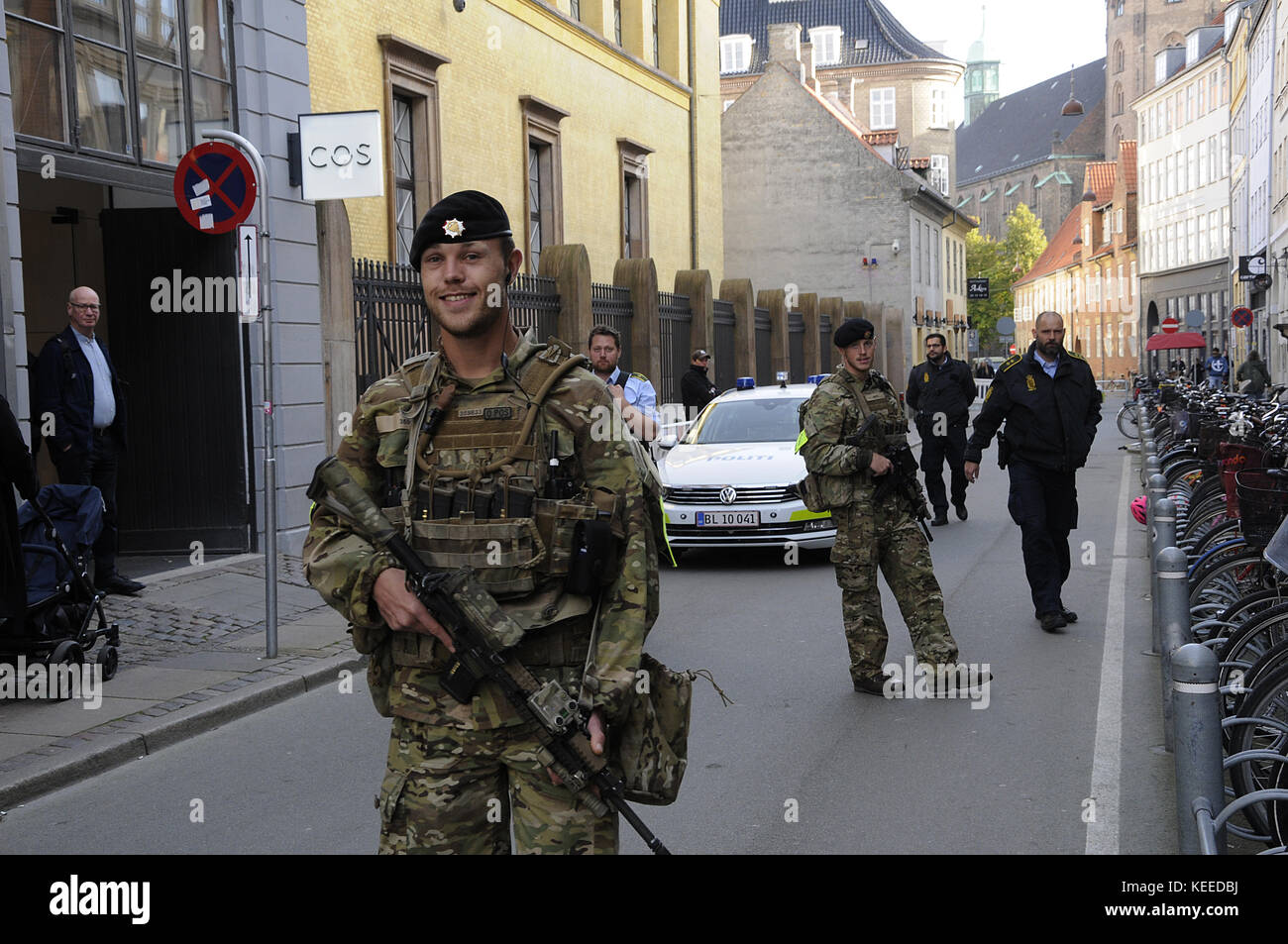 Copenhagen /Denmark - 30..September. 2017. Security uniform has changed ...