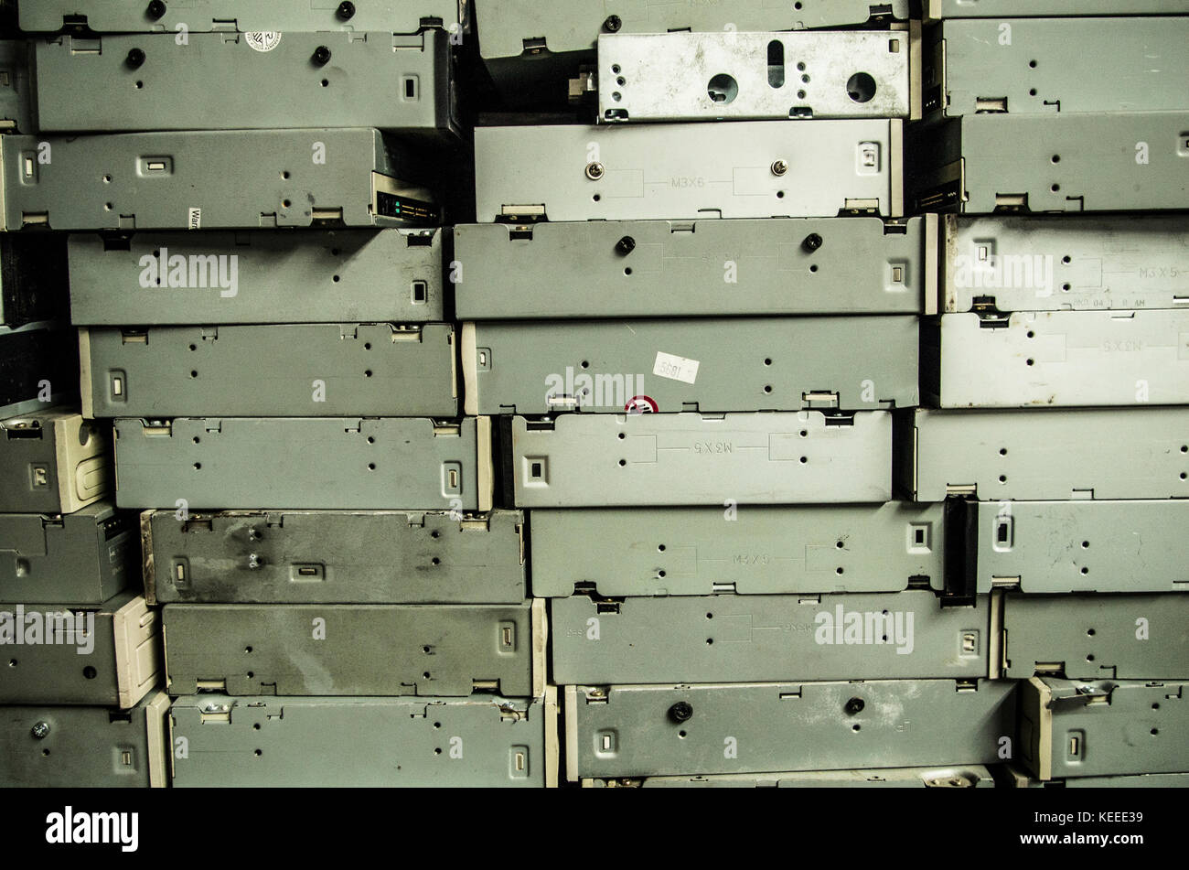 Quito, Ecuador, July, 10, 2017: Close up of a pile of old, broken, and ...