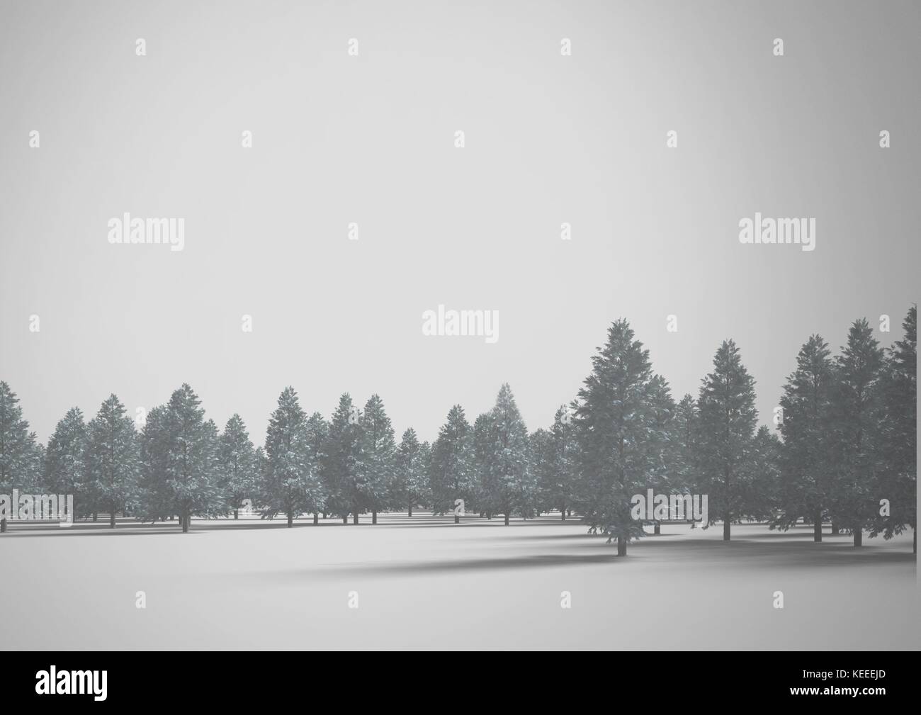 Digital composite of Grey background with trees Stock Photo - Alamy