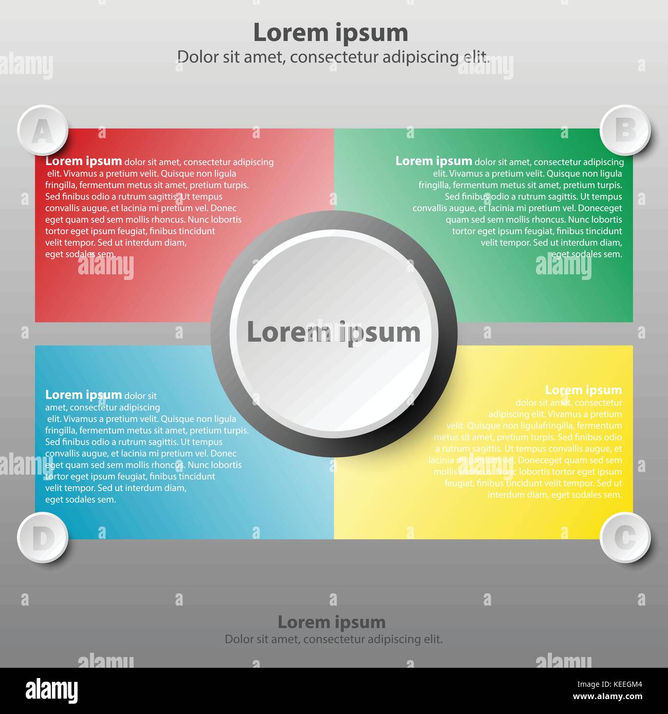 Colorful topics with 3d paper circle in center background for website ...