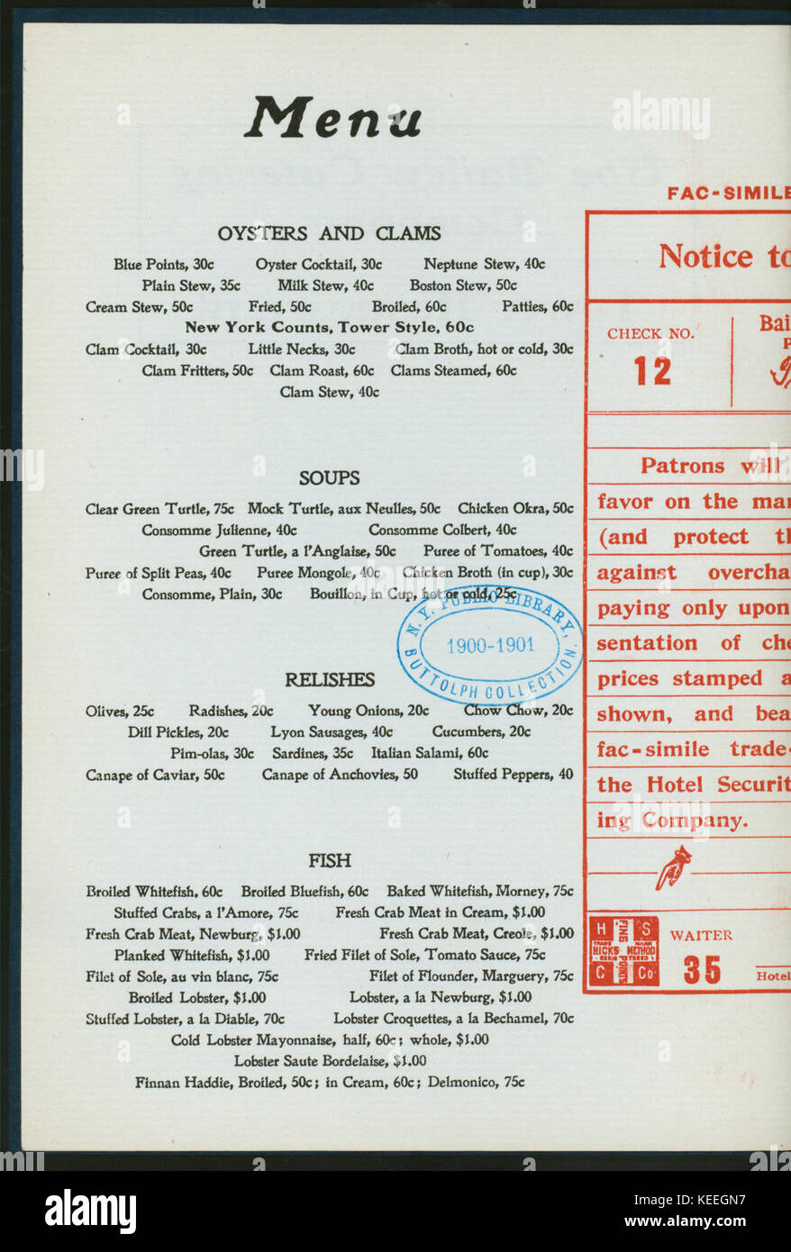 DAILY MENU (held by) ELECTRIC TOWER RESTAURANT (at) (BUFFALO, NY ...