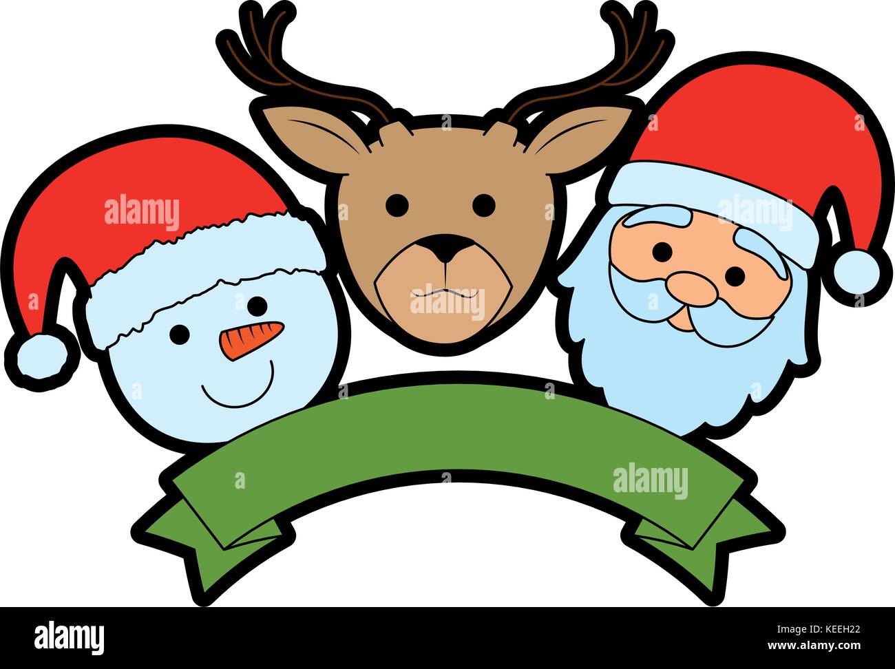 group of Christmas characters Stock Vector Image & Art - Alamy