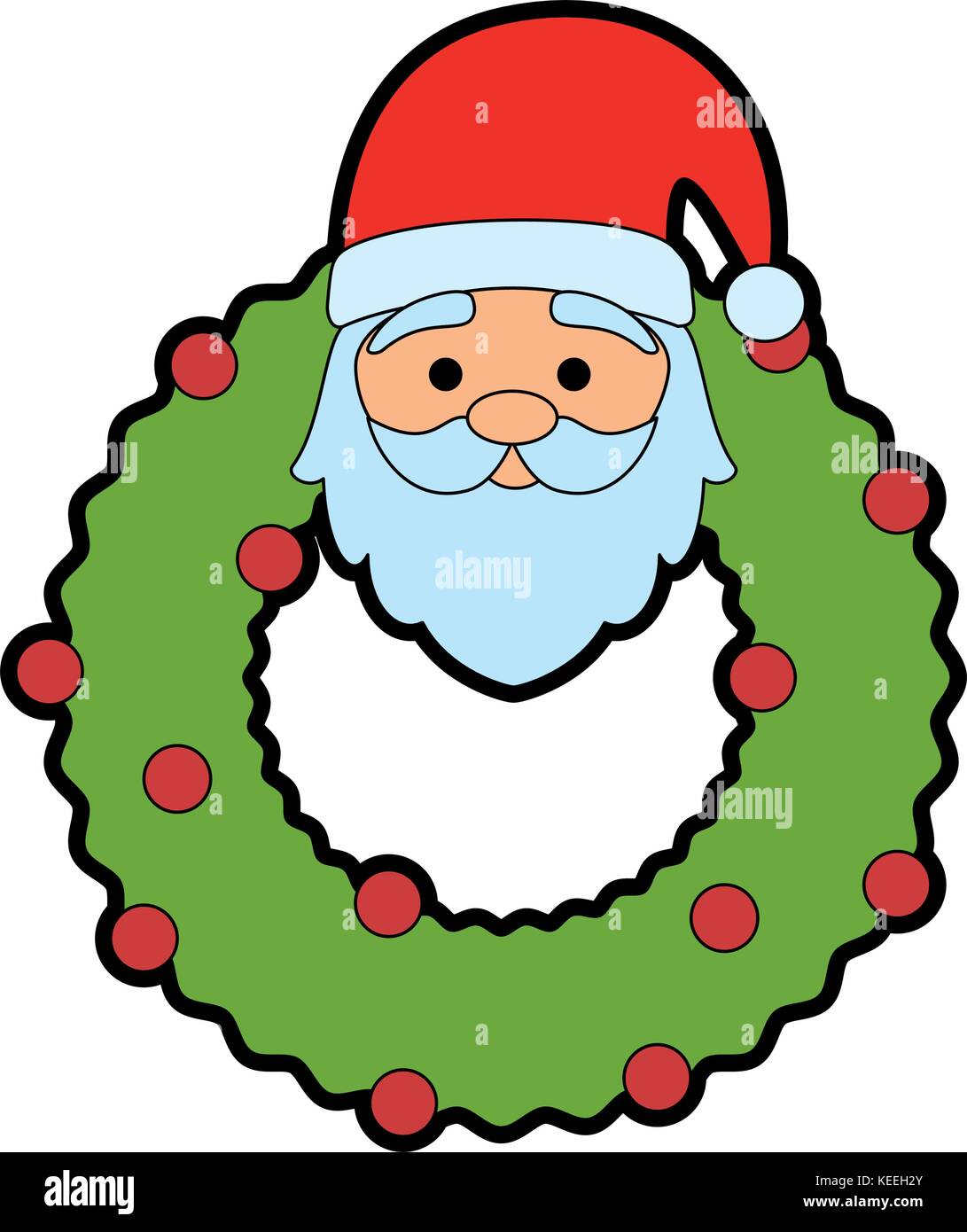 crown with cute santa claus character Stock Vector Image & Art - Alamy