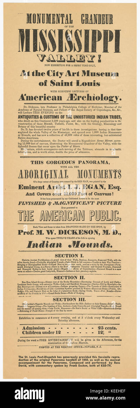 Facsimile of broadside advertising The Monumental Grandeur of the ...