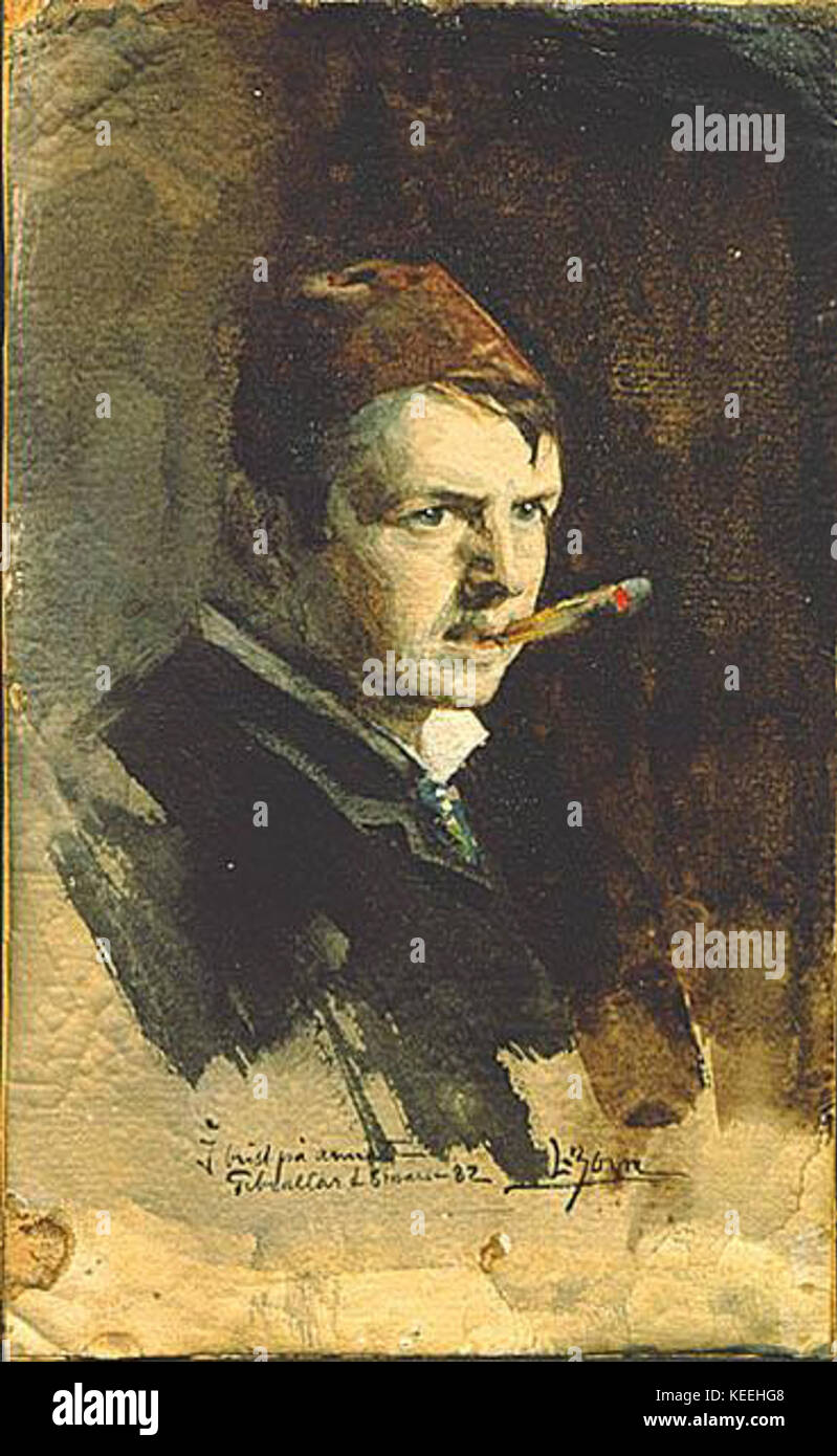 Anders Zorn Self portrait Stock Photo - Alamy