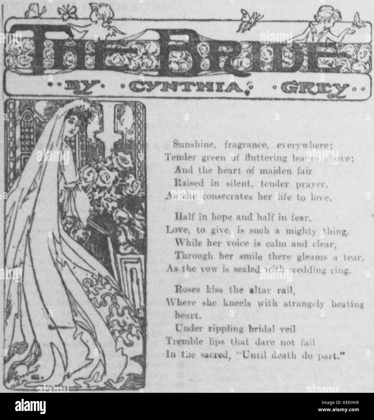 The Bride (illustrated poem, 1904 Stock Photo - Alamy