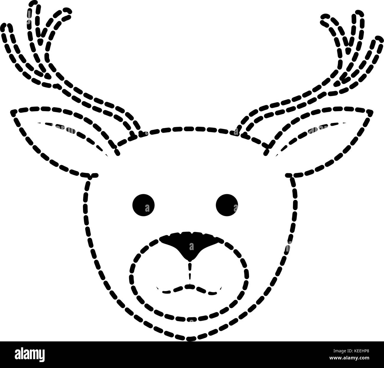 Reindeer sticker Black and White Stock Photos & Images - Alamy